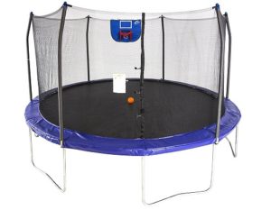 Skywalker 15 Foot Trampoline With Basketball Hoop | Hop Trampoline
